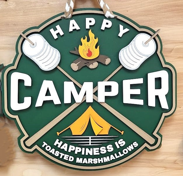 Finished - Camping Marshmallow Sticks Door Hanger Sign – Kim & Garrett ...