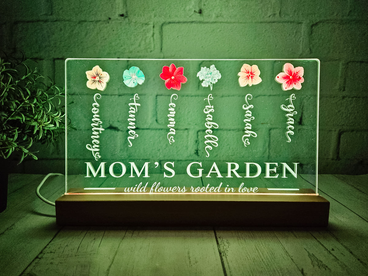 Mom Garden Acrylic LED Tabletop Stander - Finished – Kim & Garrett Make It!
