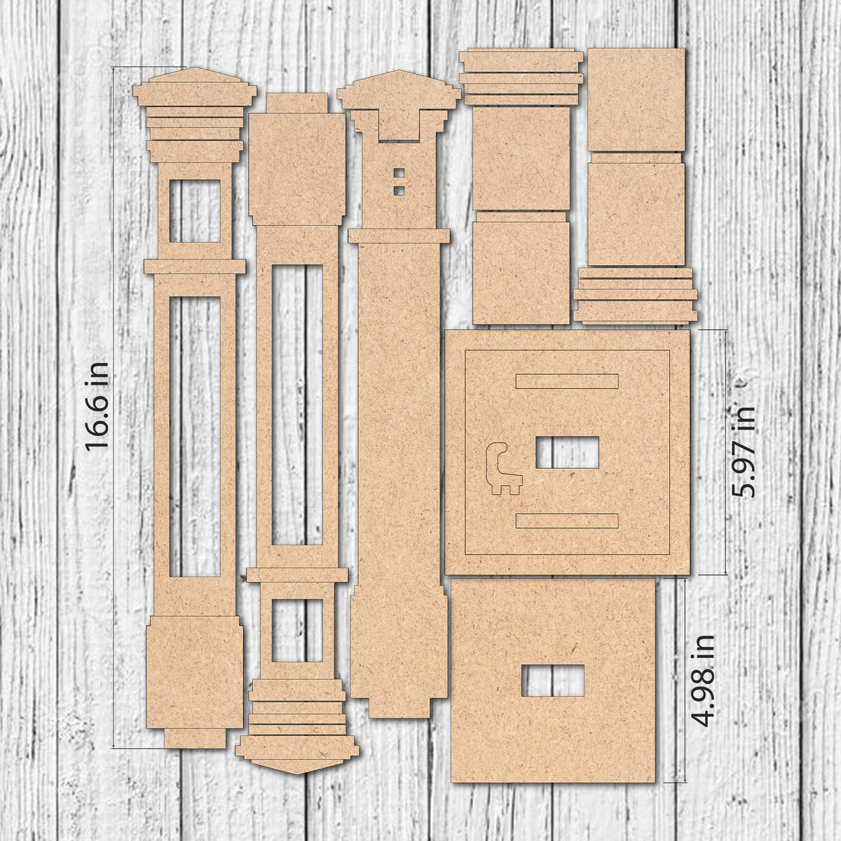 Mini Sign Post Display Stand Square Unfinished DIY Kit – Kim & Garrett ...