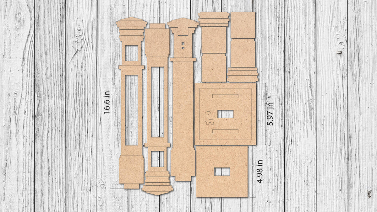 Mini Sign Post Display Stand Square Unfinished DIY Kit – Kim & Garrett ...