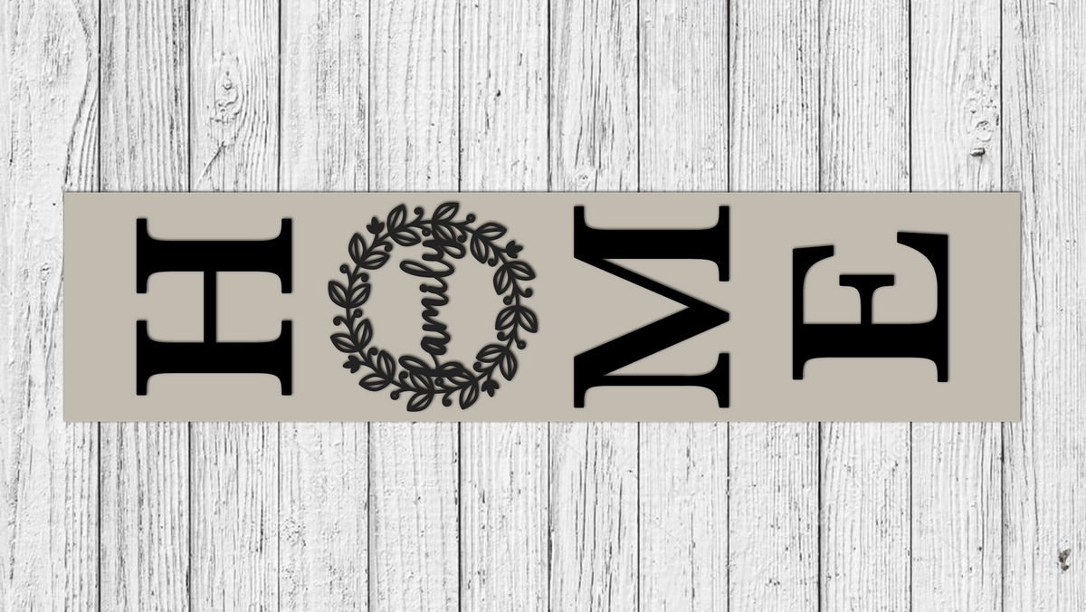 Personalized HOME the family Wreath Porch Leaner SVG – Kim & Garrett ...