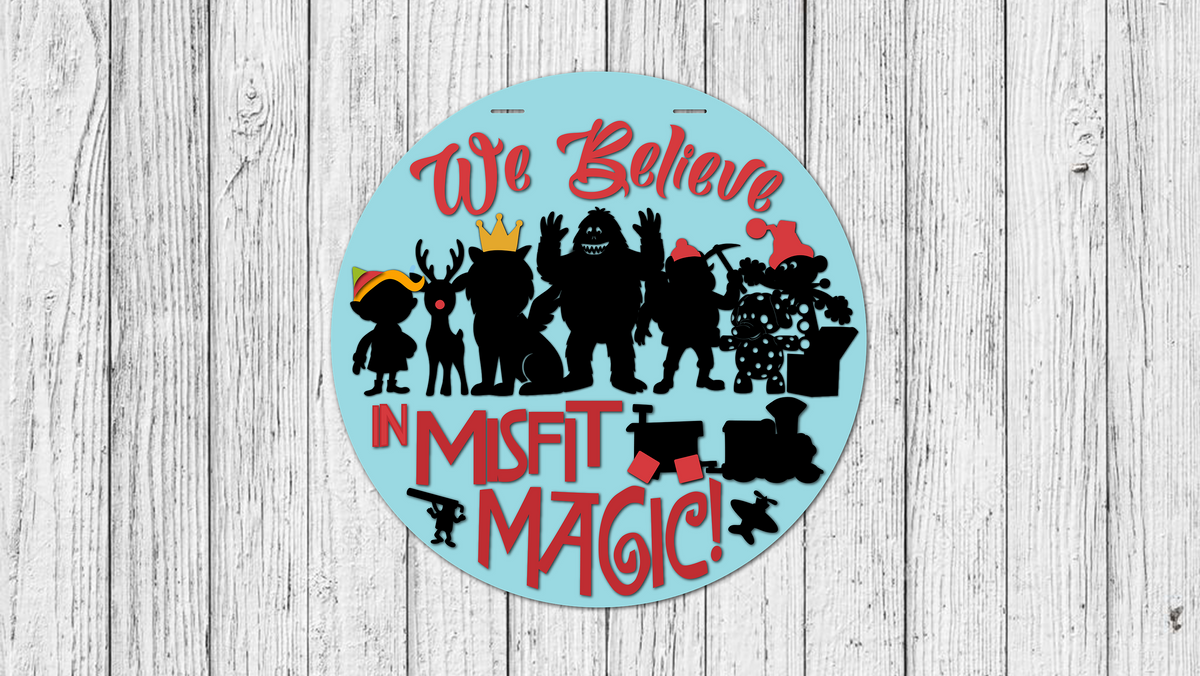 We Believe in Misfit Magic Door Hanger - DIY Unfinished Kit - Lvl 1 ...