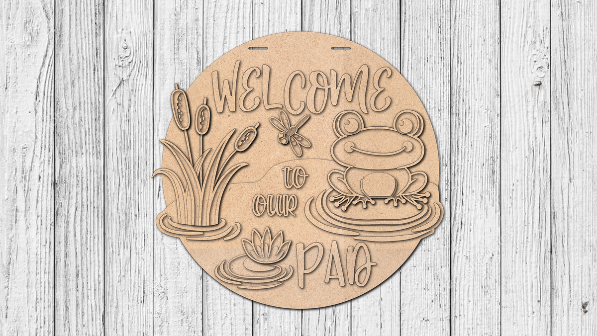 WELCOME to our Pad Frog Door Hanger - DIY Unfinished Kit - Lvl 2 – Kim ...