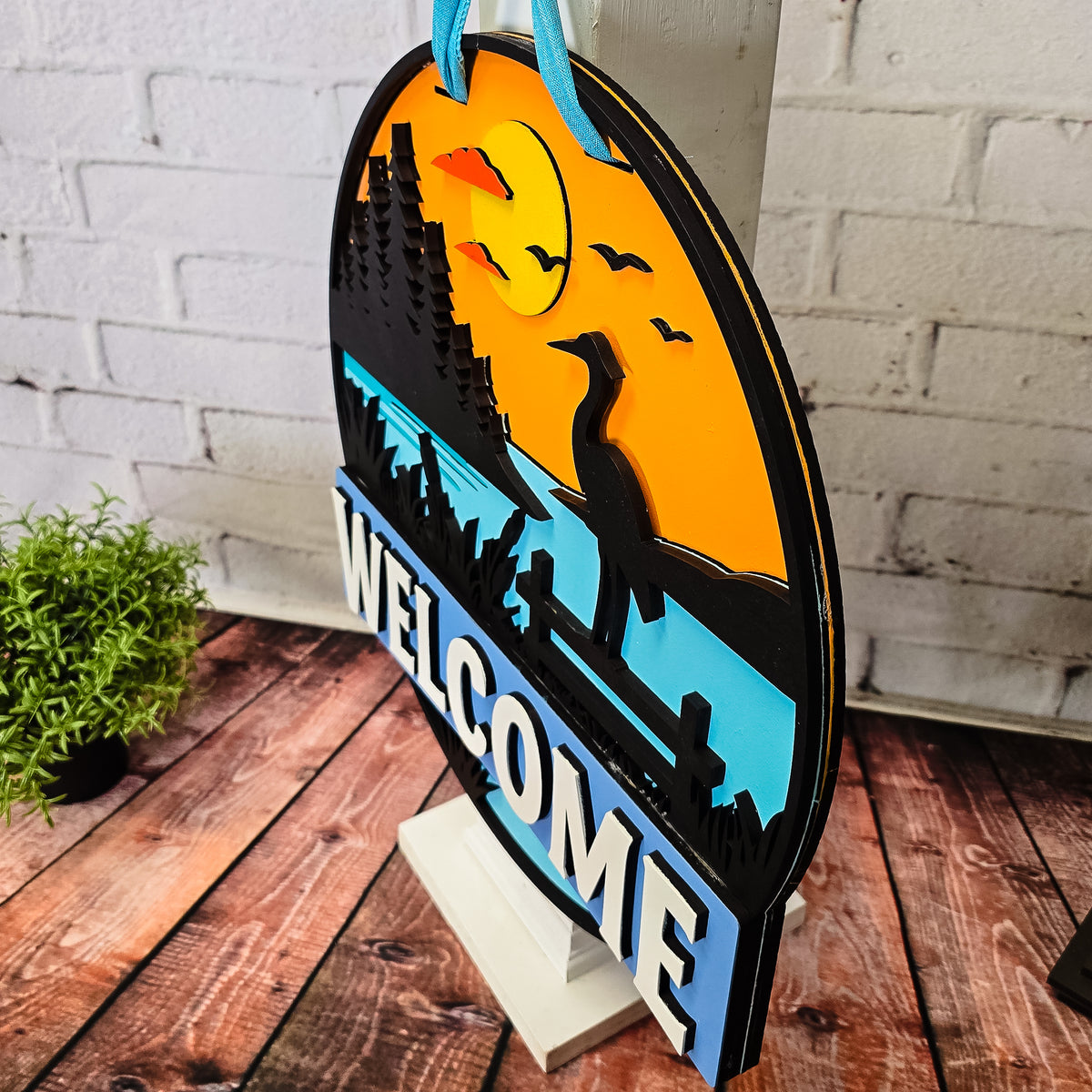 Welcome Lake with Crane Door Hanger SVG – Kim & Garrett Make It!