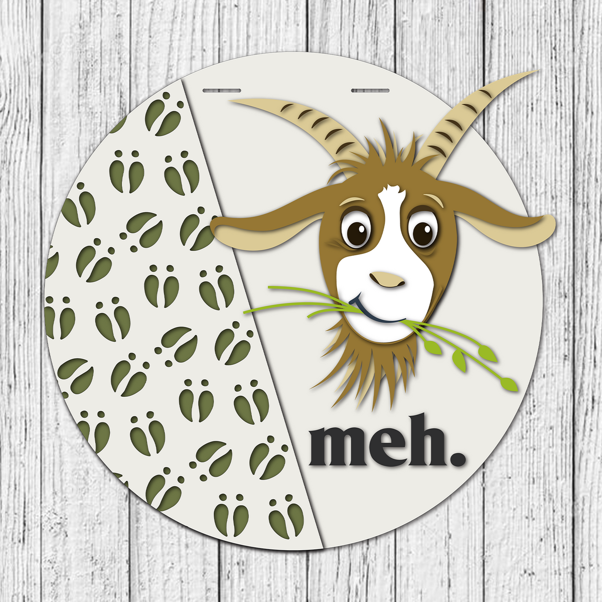 meh. Goat Door Hanger – Kim & Garrett Make It!