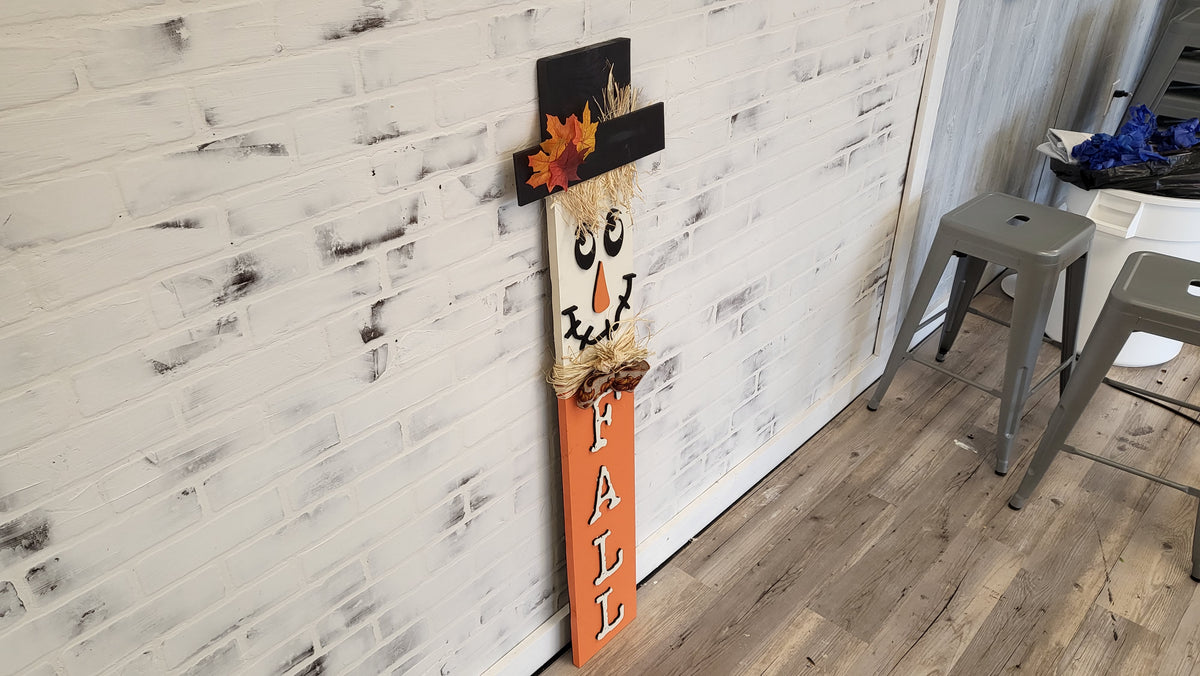 Fall Scarecrow Porch Leaner DIY Unfinished Kit – Kim & Garrett Make It!