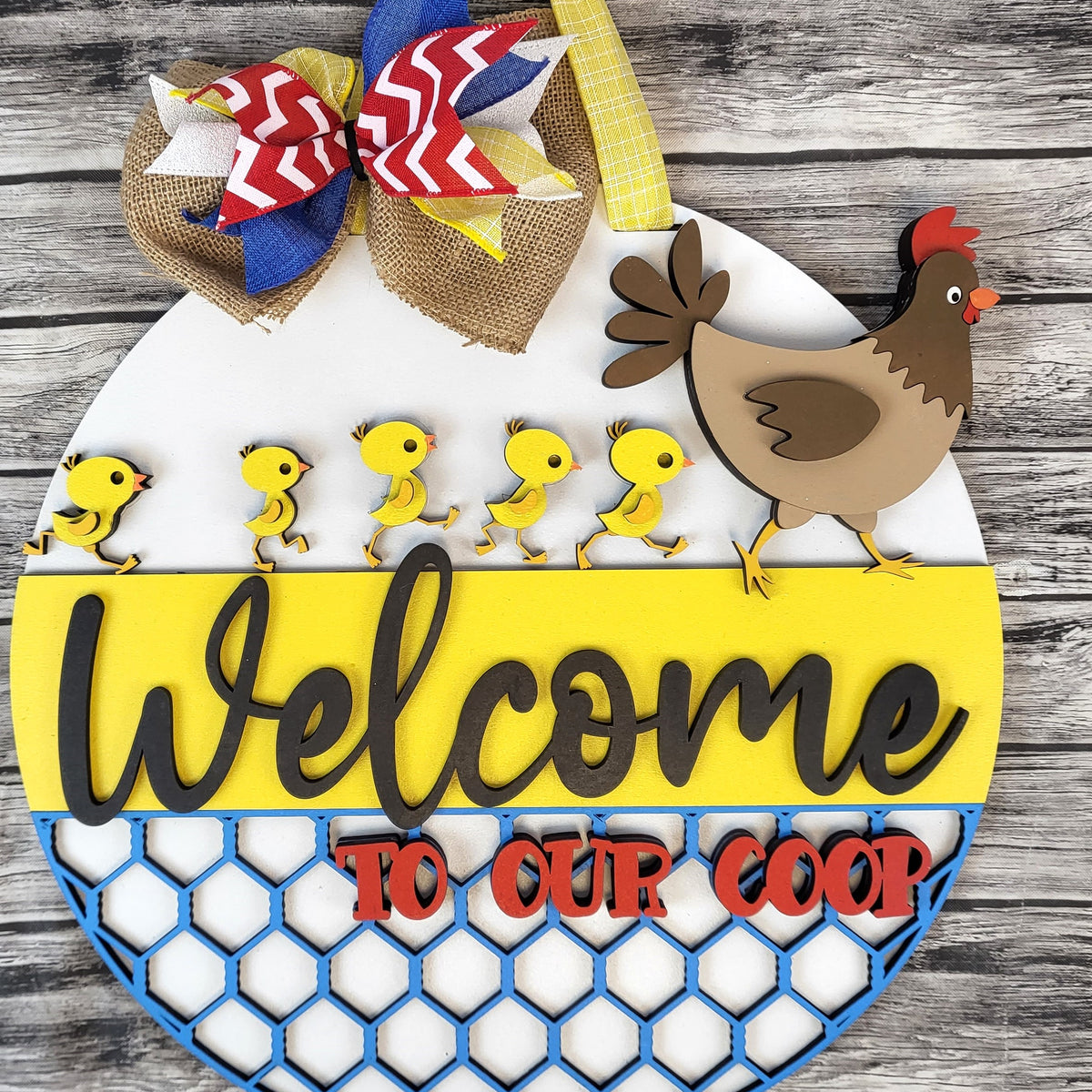 Welcome To Our Coop Chicks Door Hanger - LEVEL 2 – Kim & Garrett Make It!