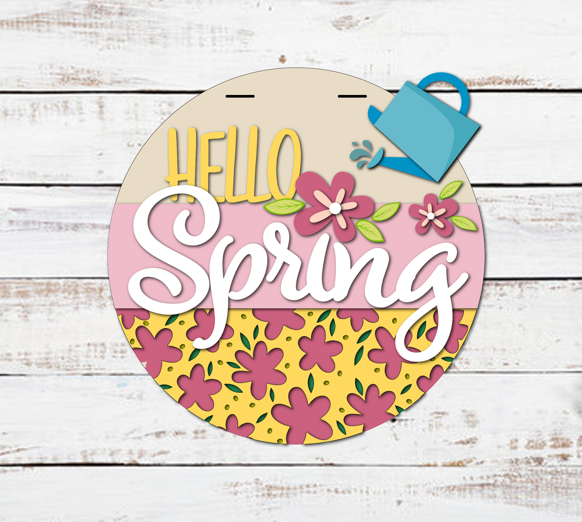 HELLO Spring Watering Can Door Hanger SVG – Kim & Garrett Make It!