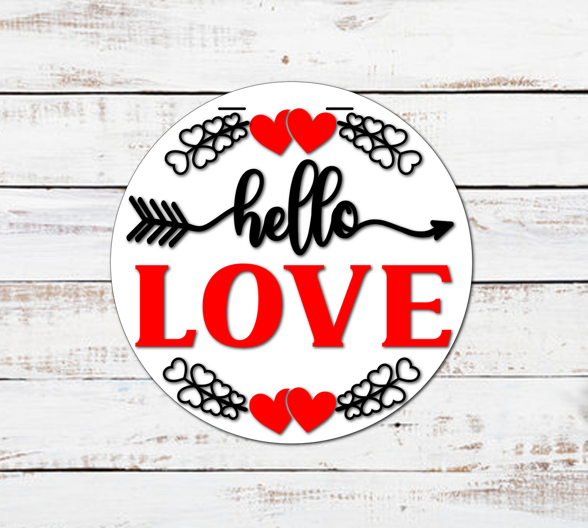 Hello LOVE Hearts and Twigs Door Hanger SVG – Kim & Garrett Make It!