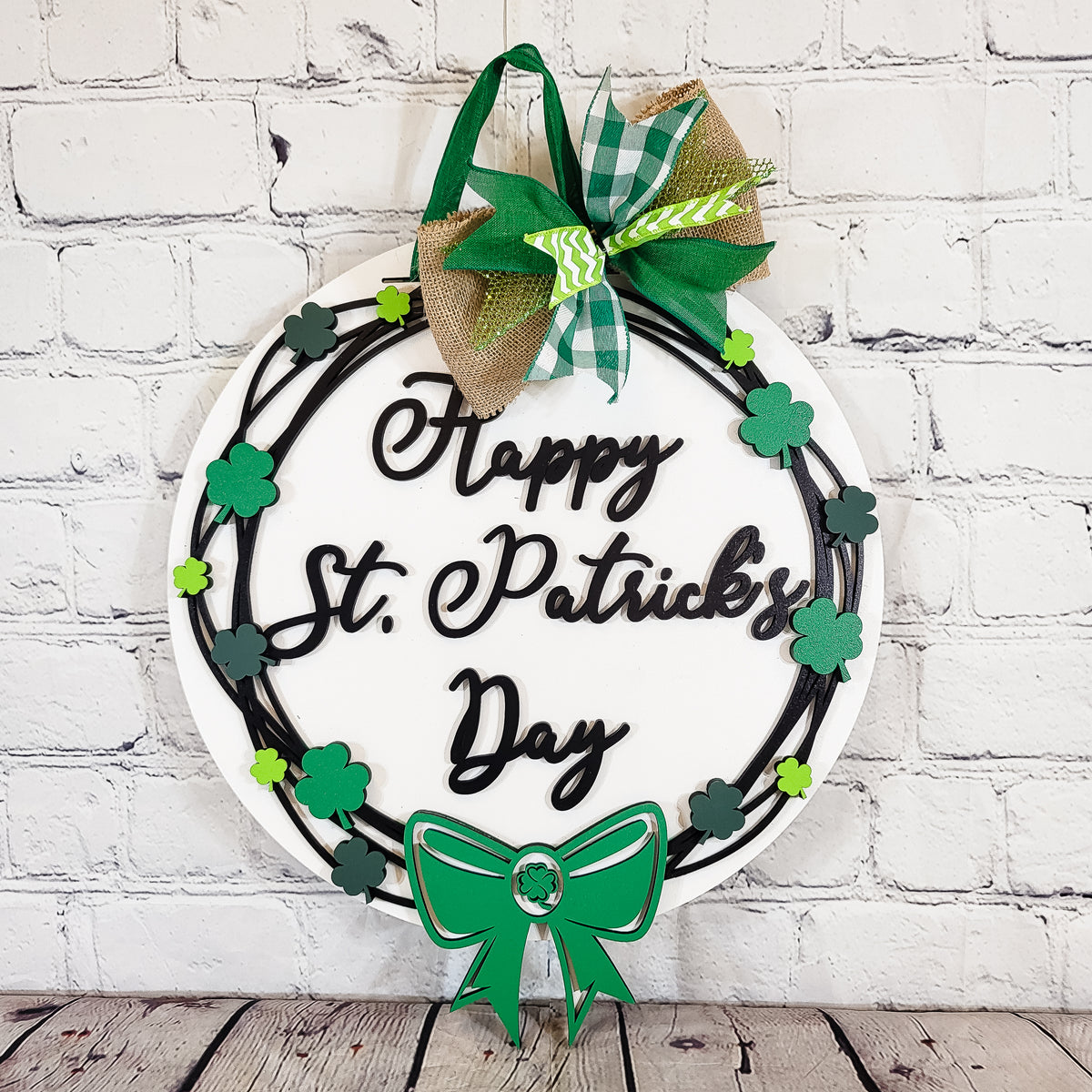 Happy St Patrick's Day Grapevine and Clovers Wreath Door Hanger – Kim ...