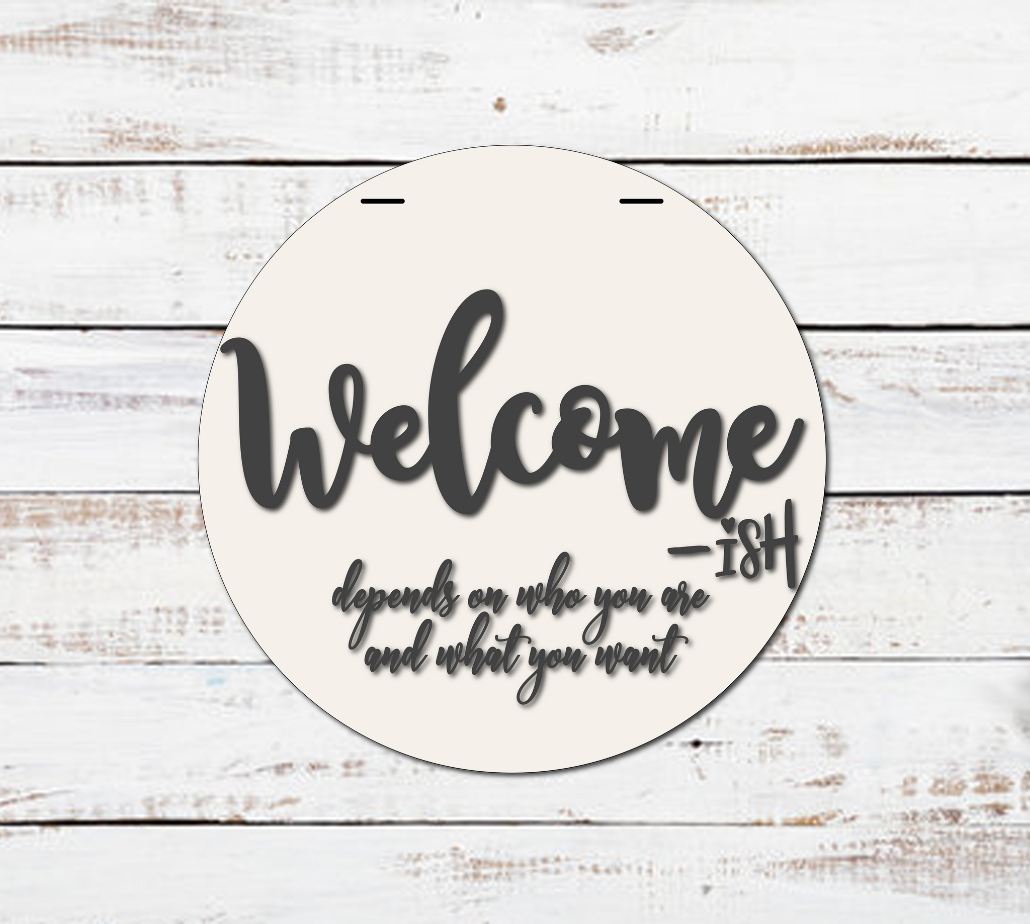Welcome-ish Door Hanger SVG – Kim & Garrett Make It!